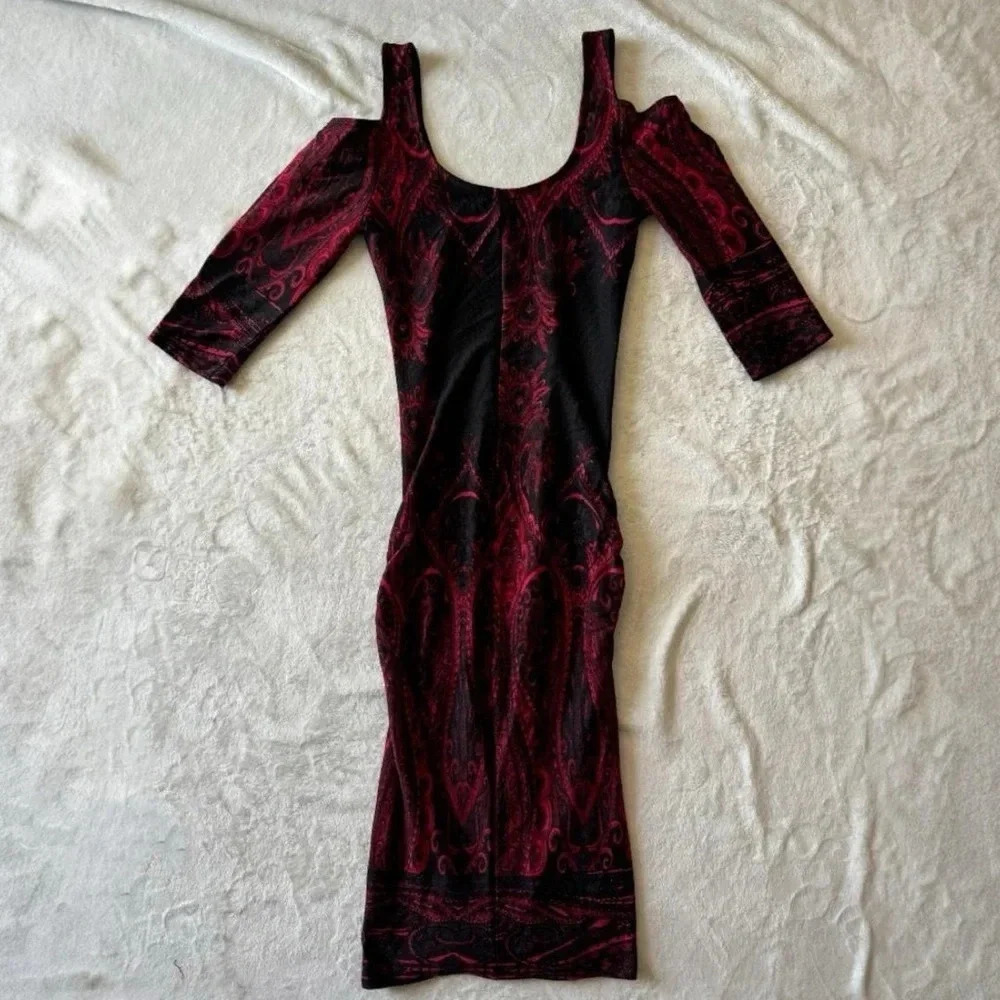 Vintage 2000s Grunge Goth Core Black And Red Dark Pri… - Gem